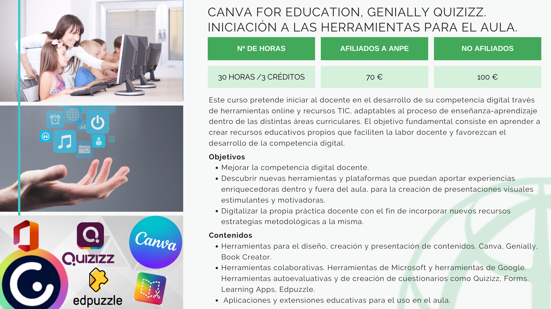 Campus Anpe-Madrid: Canva for Education, Genially, Quizizz. Iniciación a las herramientas ...